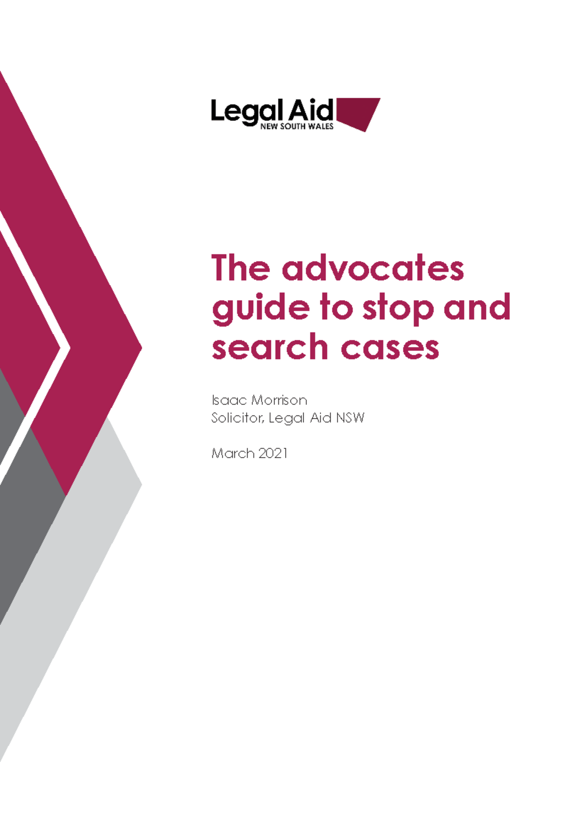 The advocates guide to stop and search cases - The advocates guide to ...