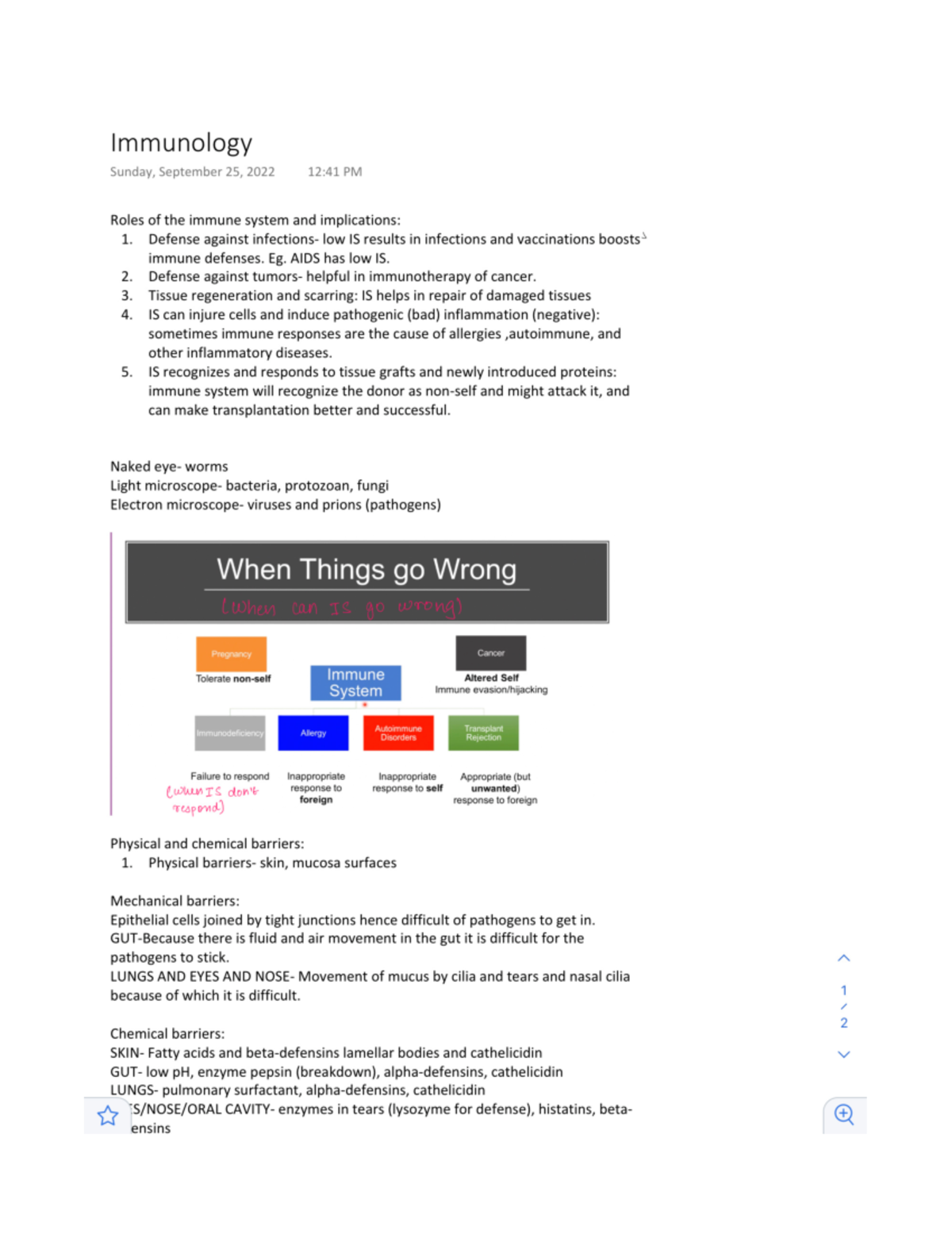 immunology handwritten notes - UM1010 - Studocu