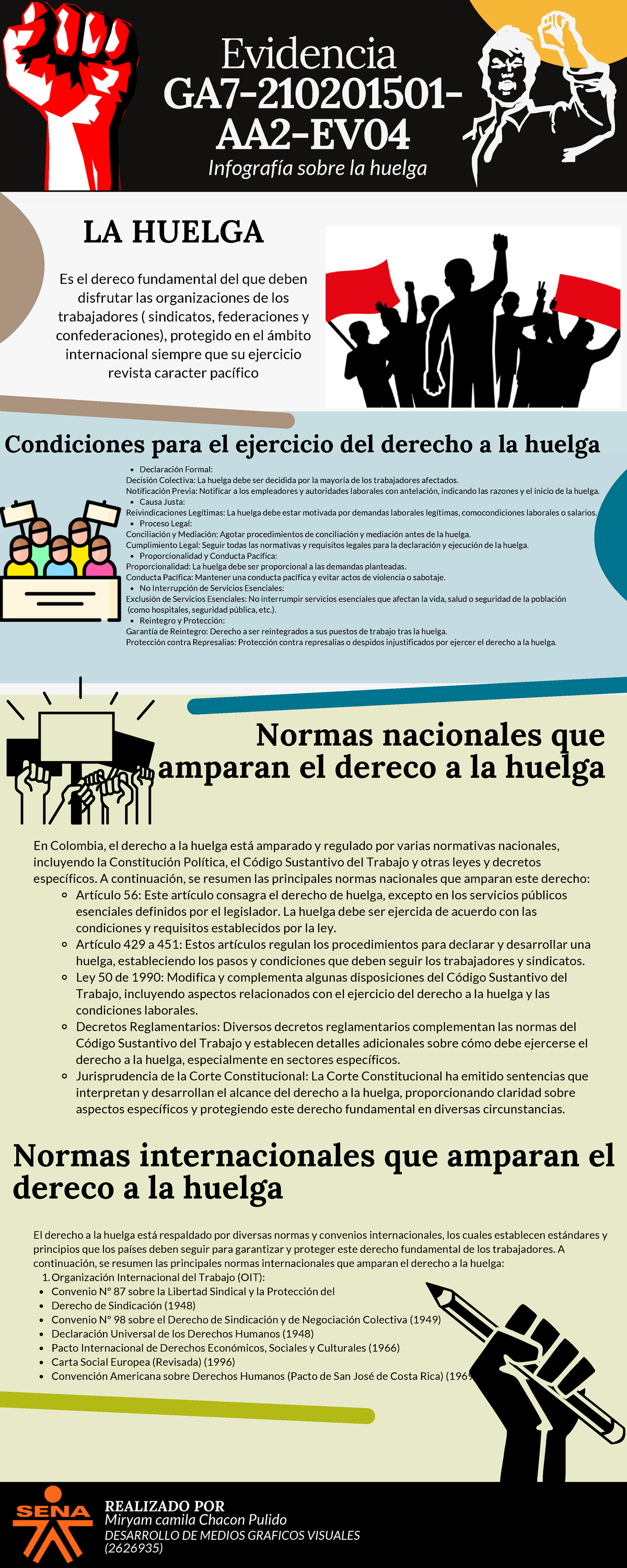 Infografía sobre la huelga. GA7-2102015 01-AA2-EV04 - Evidencia Condiciones para el ejercicio ...