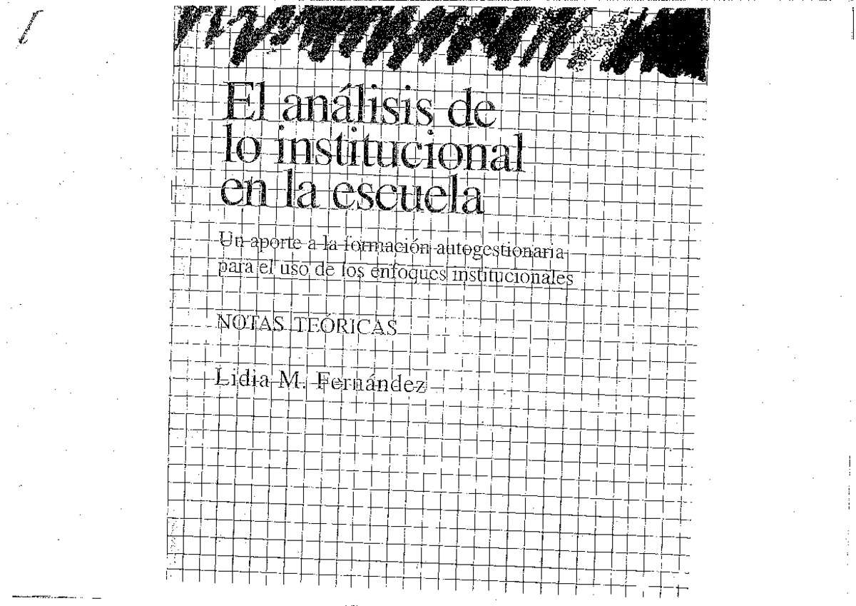 Lidia fernandez Cap 1 El concepto de Inst - El análisis de lo ...