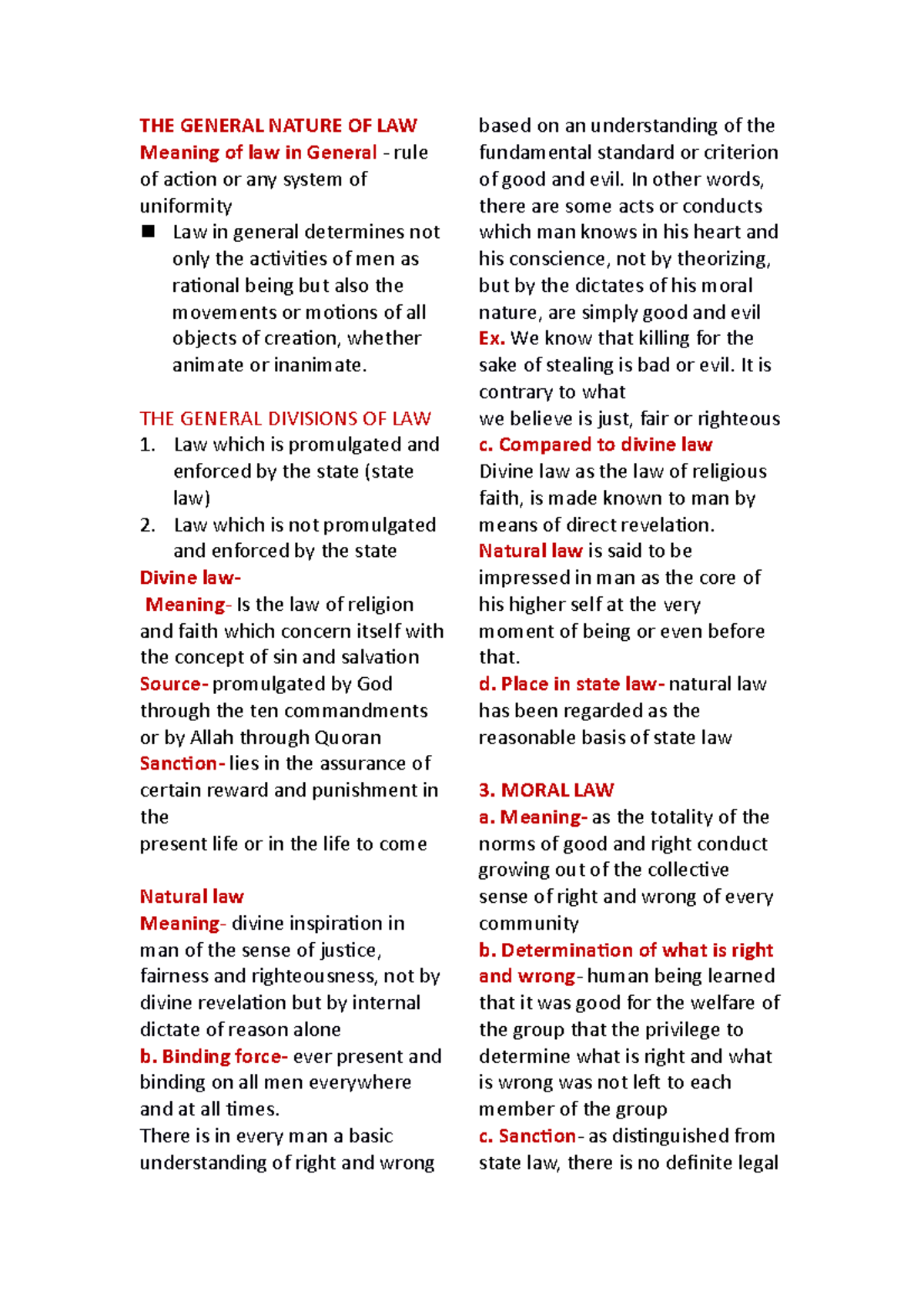 Introduction TO LAW - sana makatulong - THE GENERAL NATURE OF LAW ...