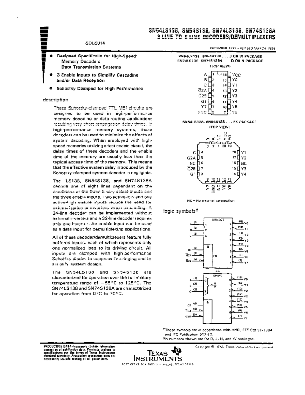 Sdls014 - summary - PACKAGE OPTION ADDENDUM PACKAGING INFORMATION ...