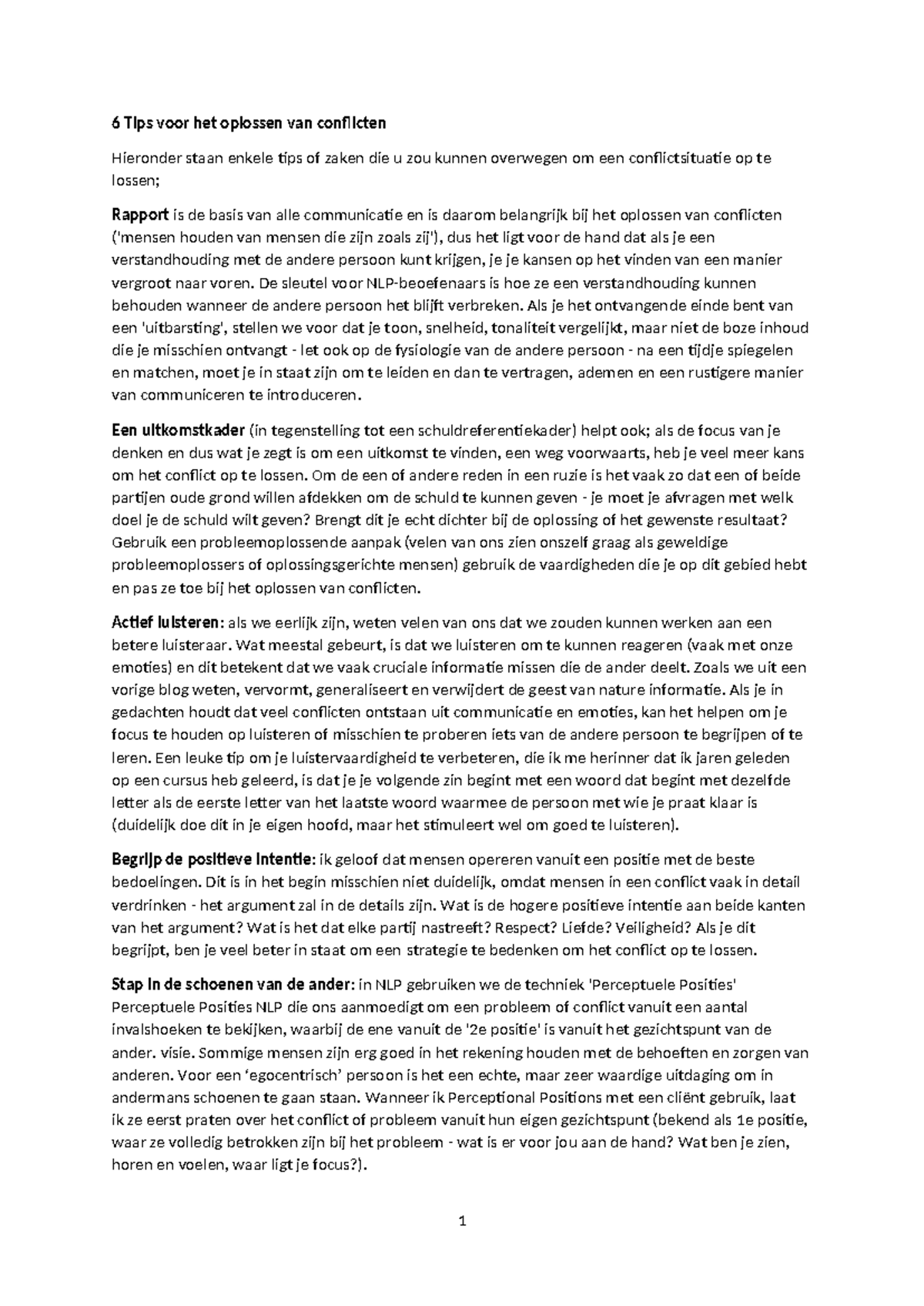 6 Tips voor het oplossen van conflicten - 6 Tips voor het oplossen van ...