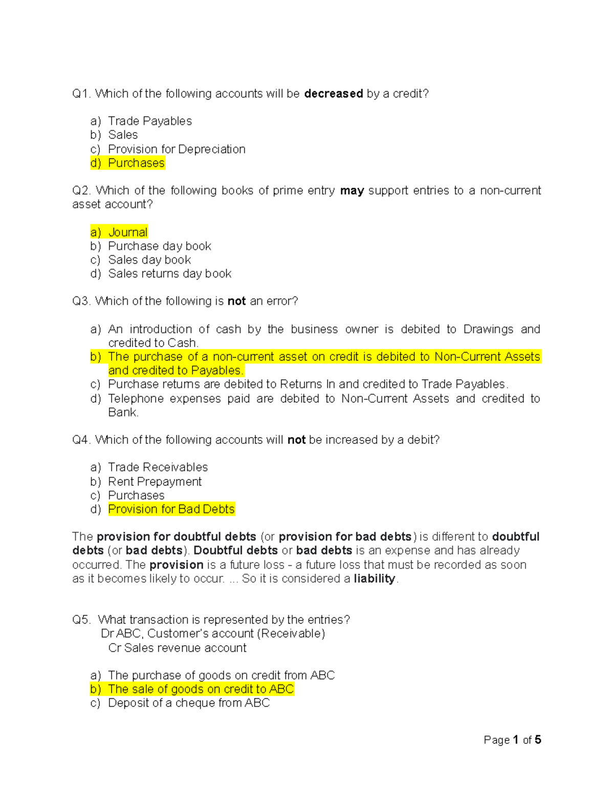 15 more practice questions, for introduction to Finance, Year 2021. All ...