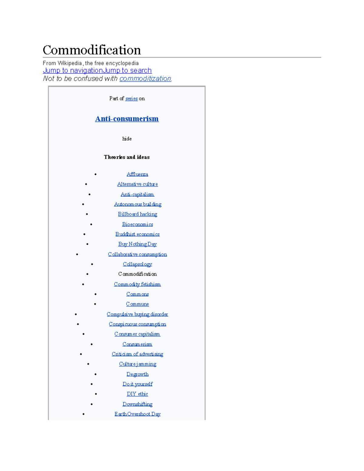 Commodification - Commodification From Wikipedia, the free encyclopedia ...