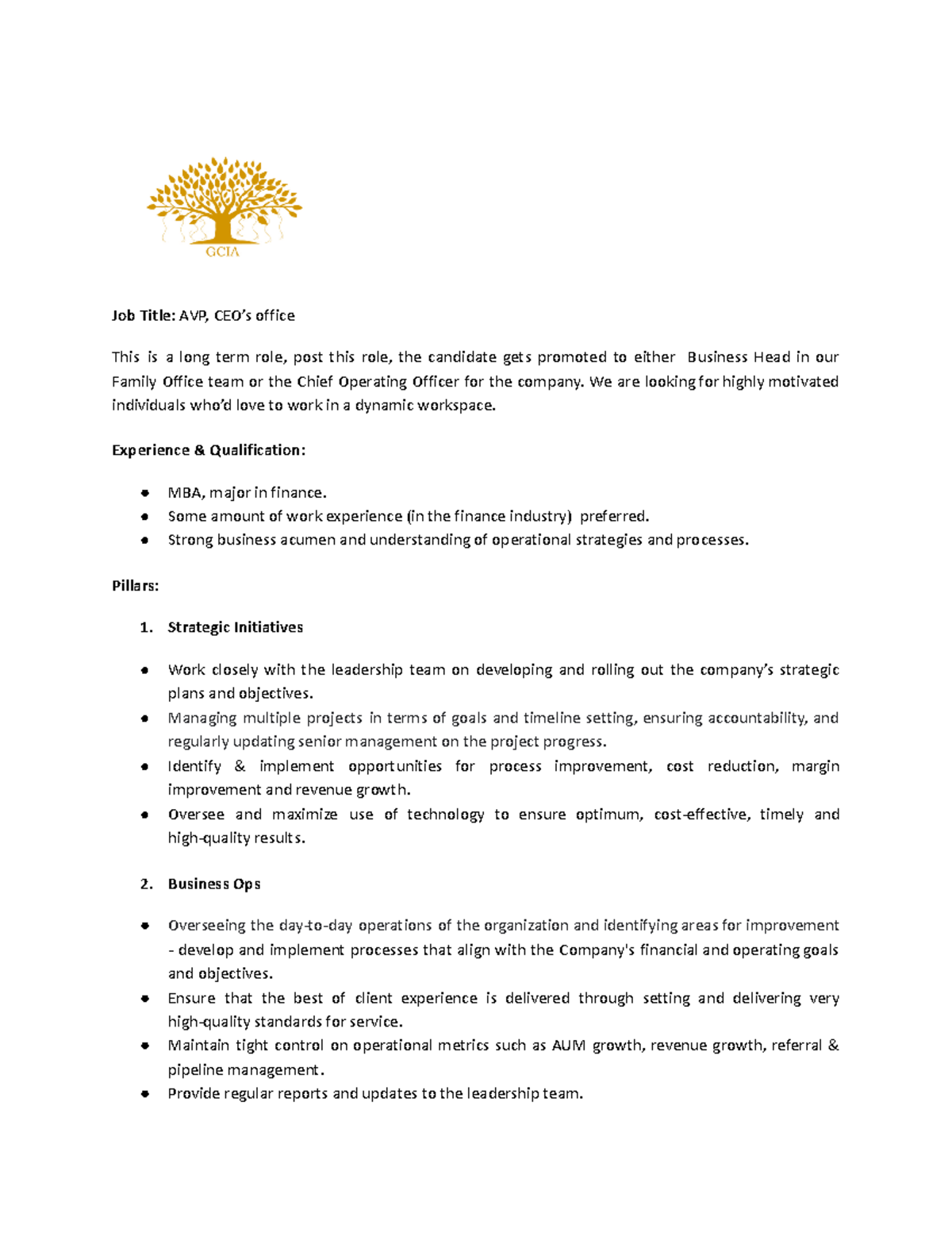 AVP, CEO's Office - JD - Everything about assistant vice president ...