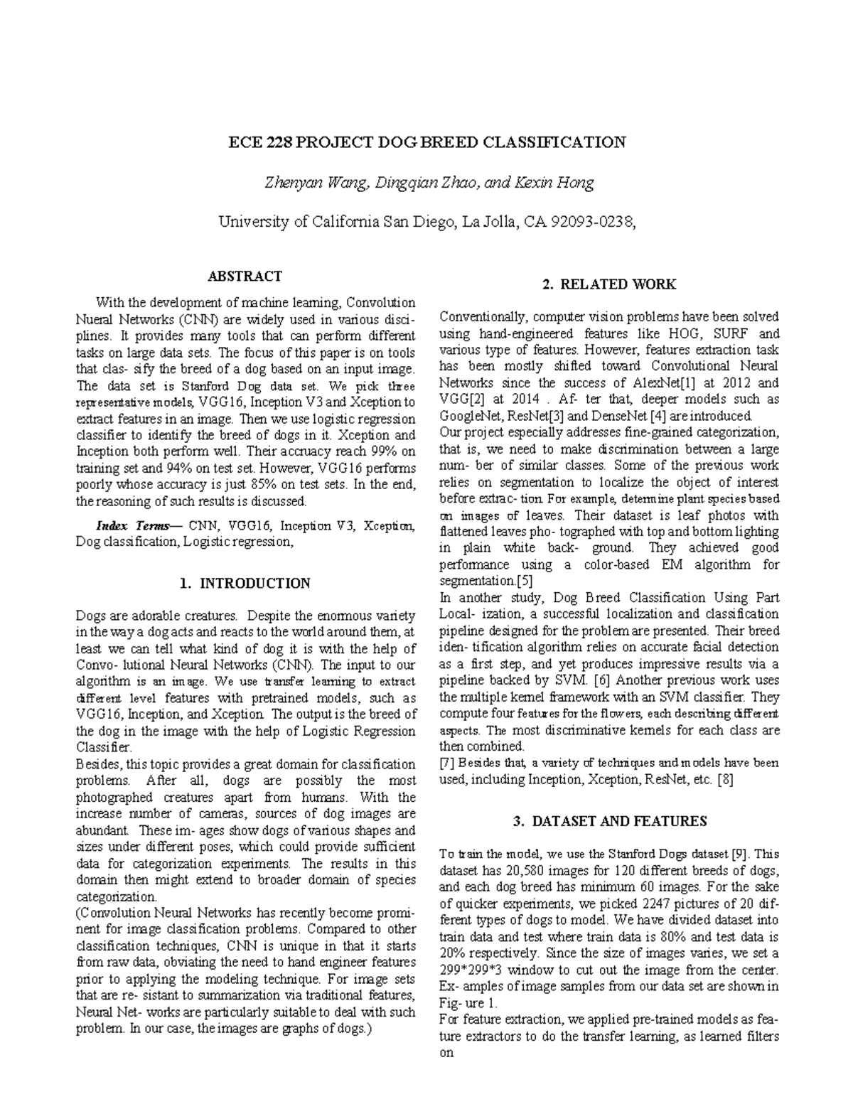 dog breed classificatiomn - ECE 228 PROJECT DOG BREED CLASSIFICATION ...