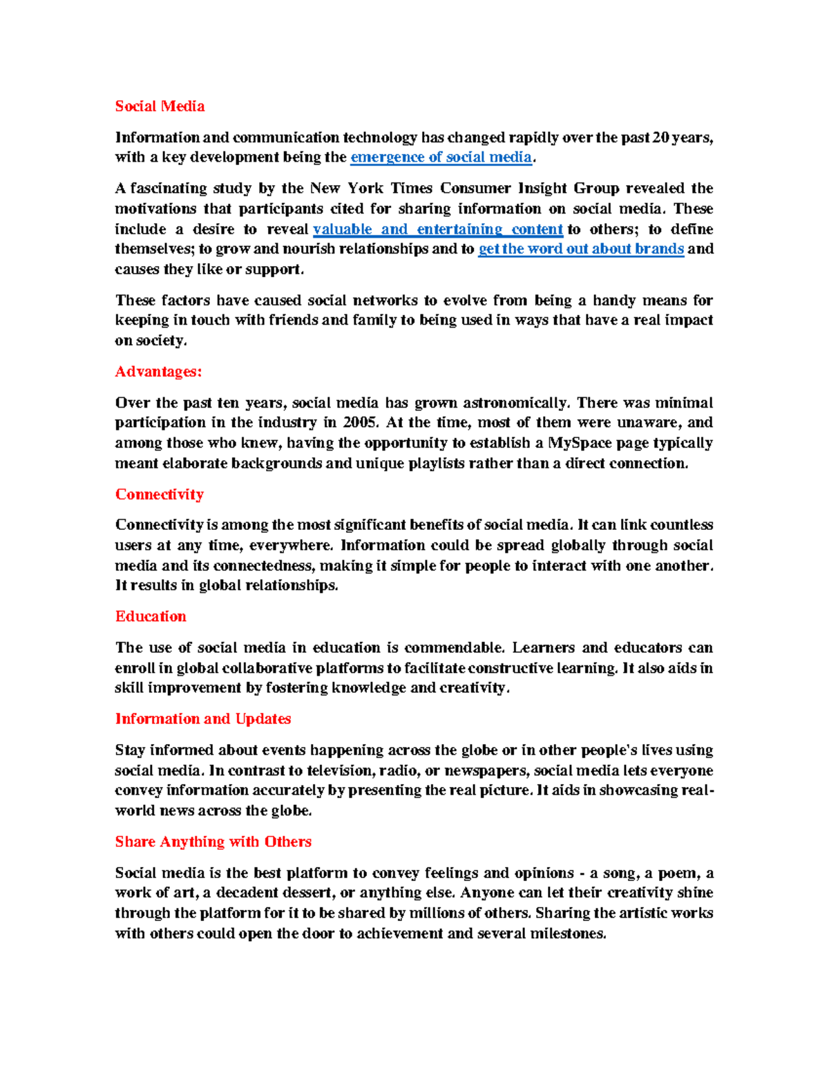 Social Media - Social Media Information and communication technology ...