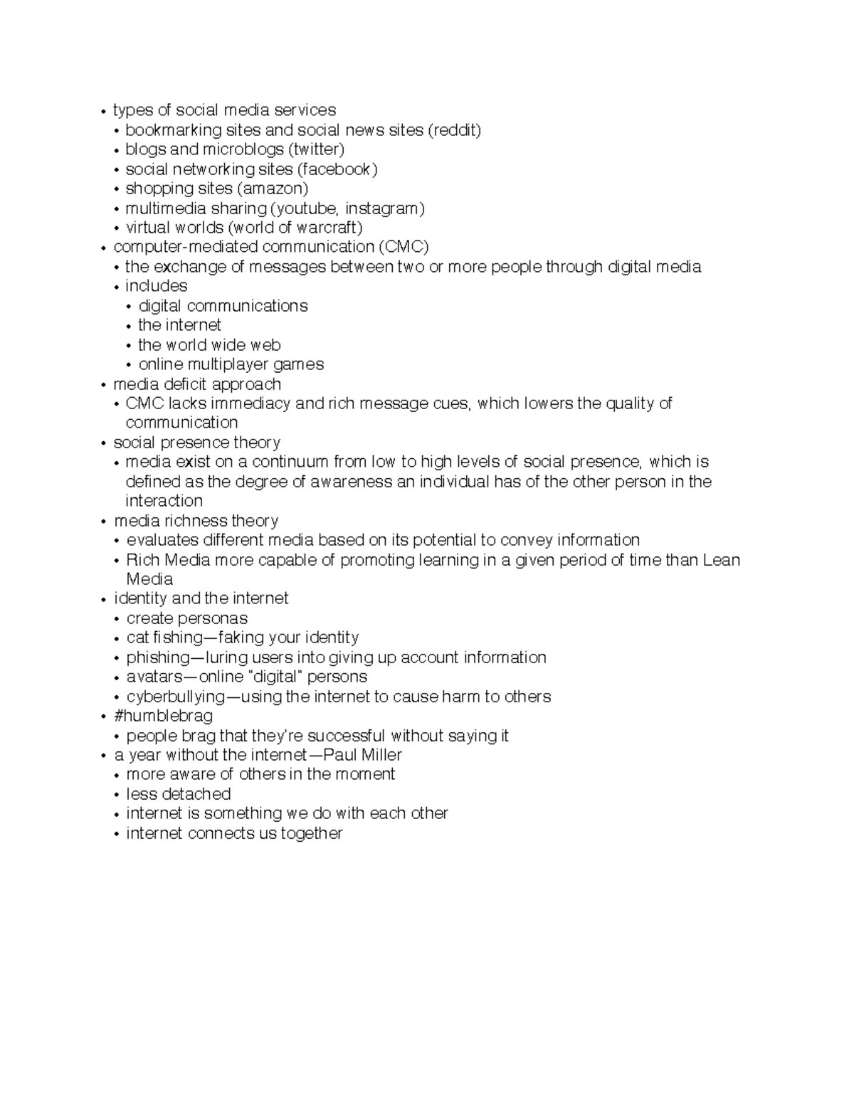 4 17 - lecture notes - types of social media services bookmarking sites ...