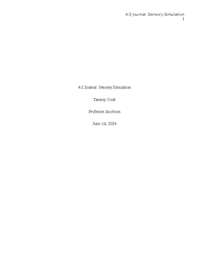 5-4 reflection - Module 5 paper - 5-2 Activity: Reflection: Self 1 5-2 ...