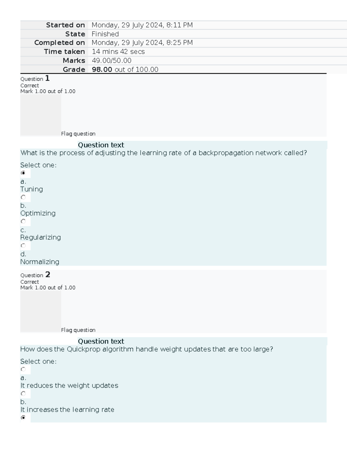 Final Lab Exam Ai Fundamentals Started On Monday 29 July 2024 8 11 Pm State Finished