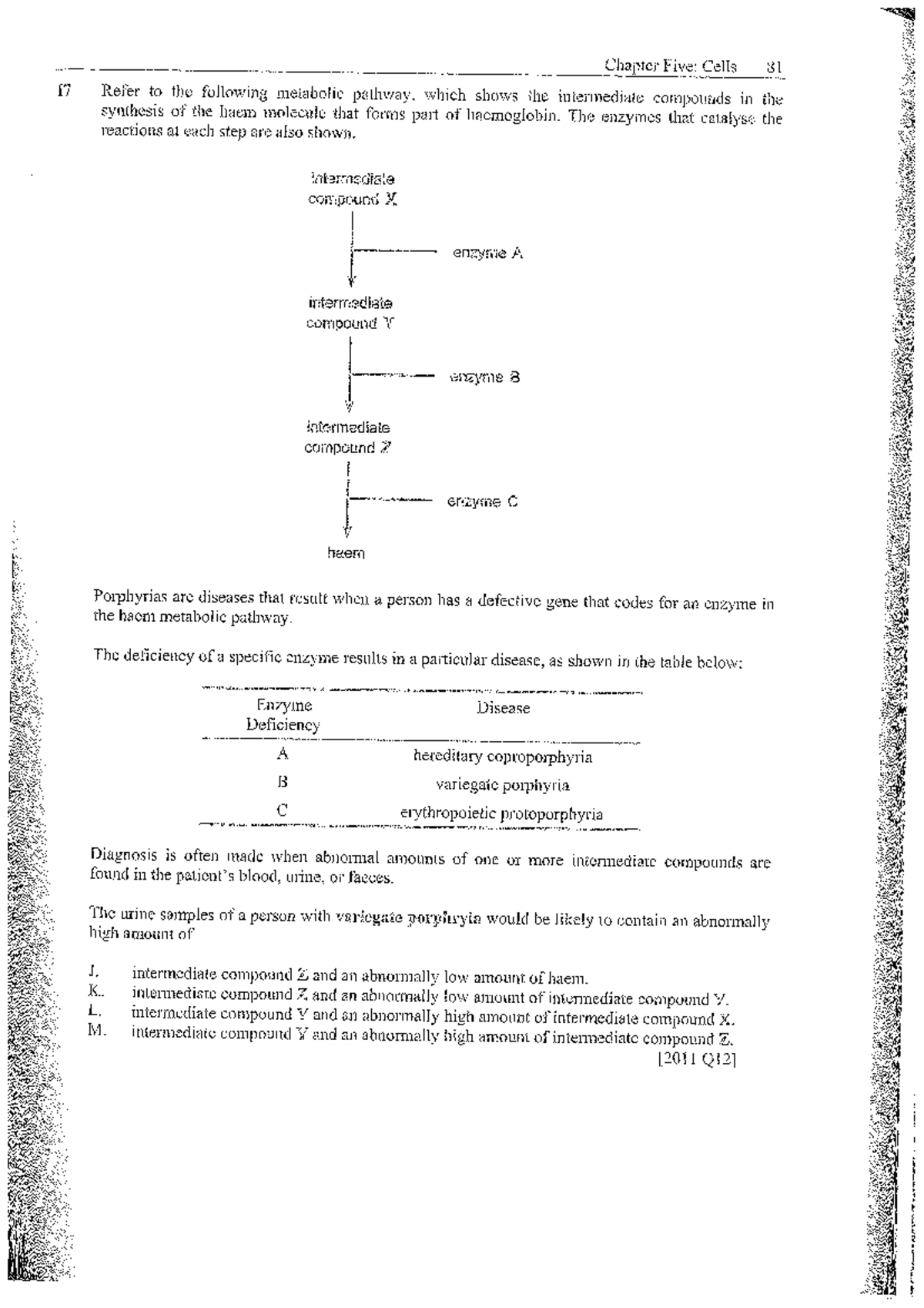 Metabolic Pathways - Worksheet - chem102 - Monash - Studocu