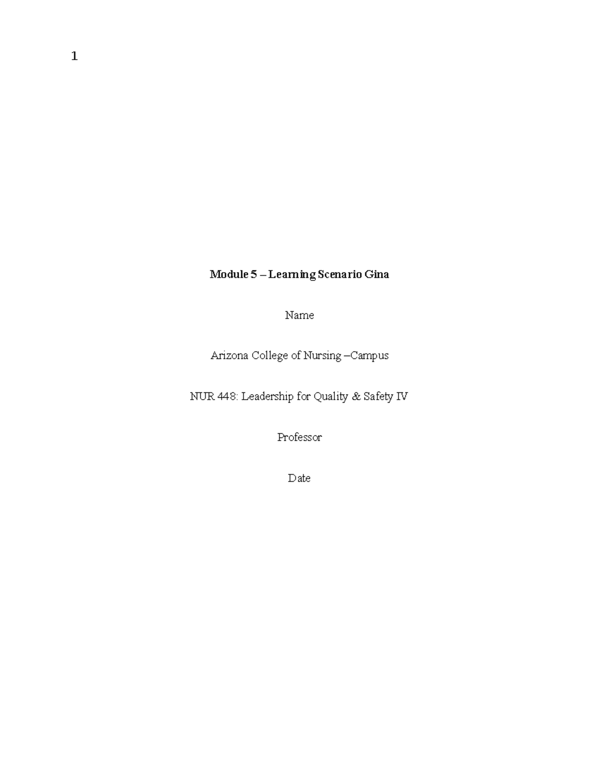 Module 5 learning scenario gina - Module 5 – Learning Scenario Gina ...