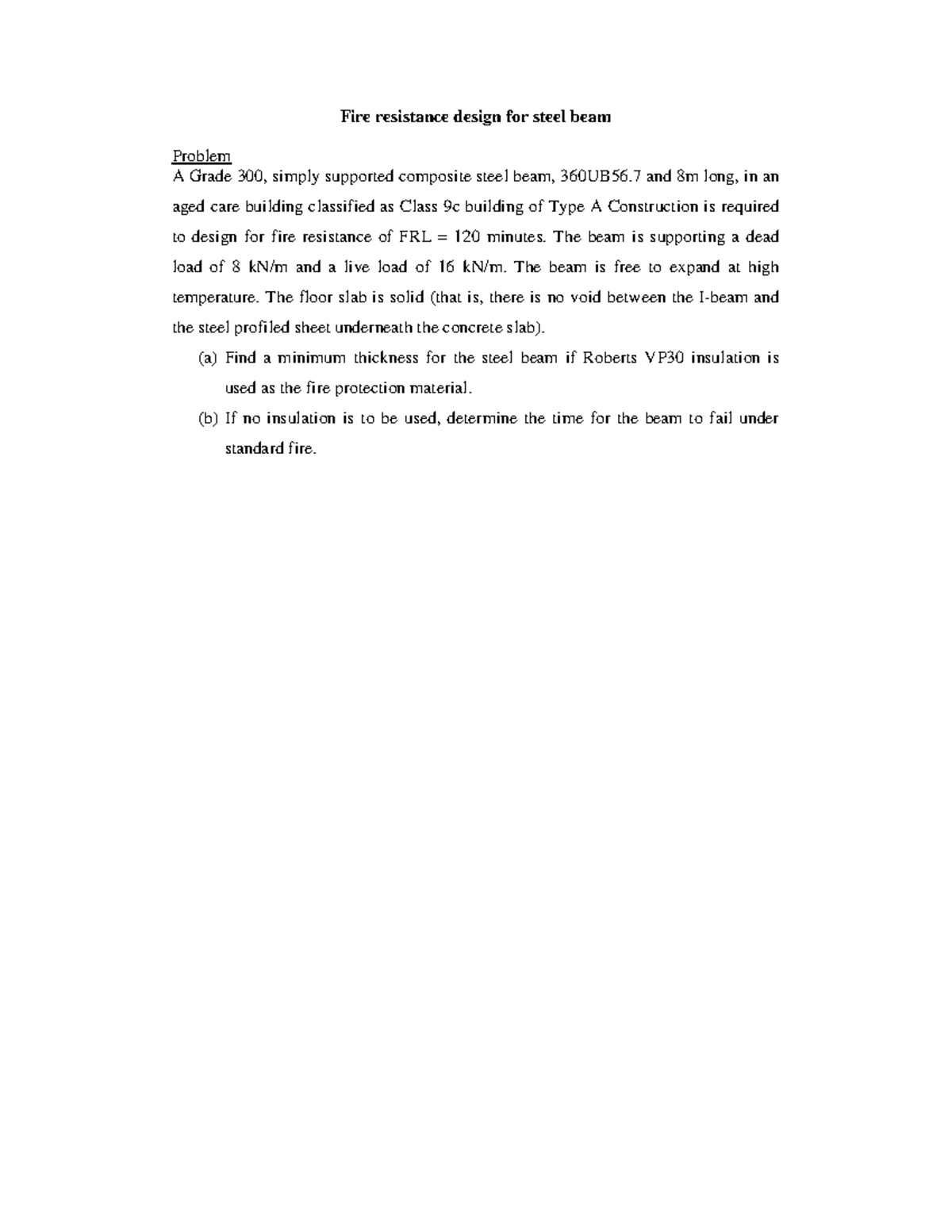 Fire design worksheet-20 - Fire resistance design for steel beam ...