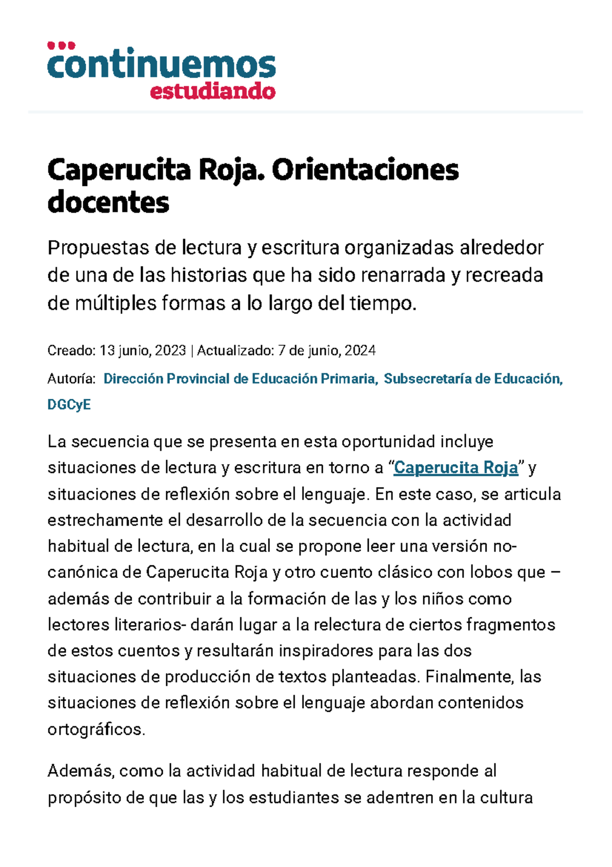 Caperucita-Roja - Bjgjvv - Caperucita Roja. Orientaciones docentes ...
