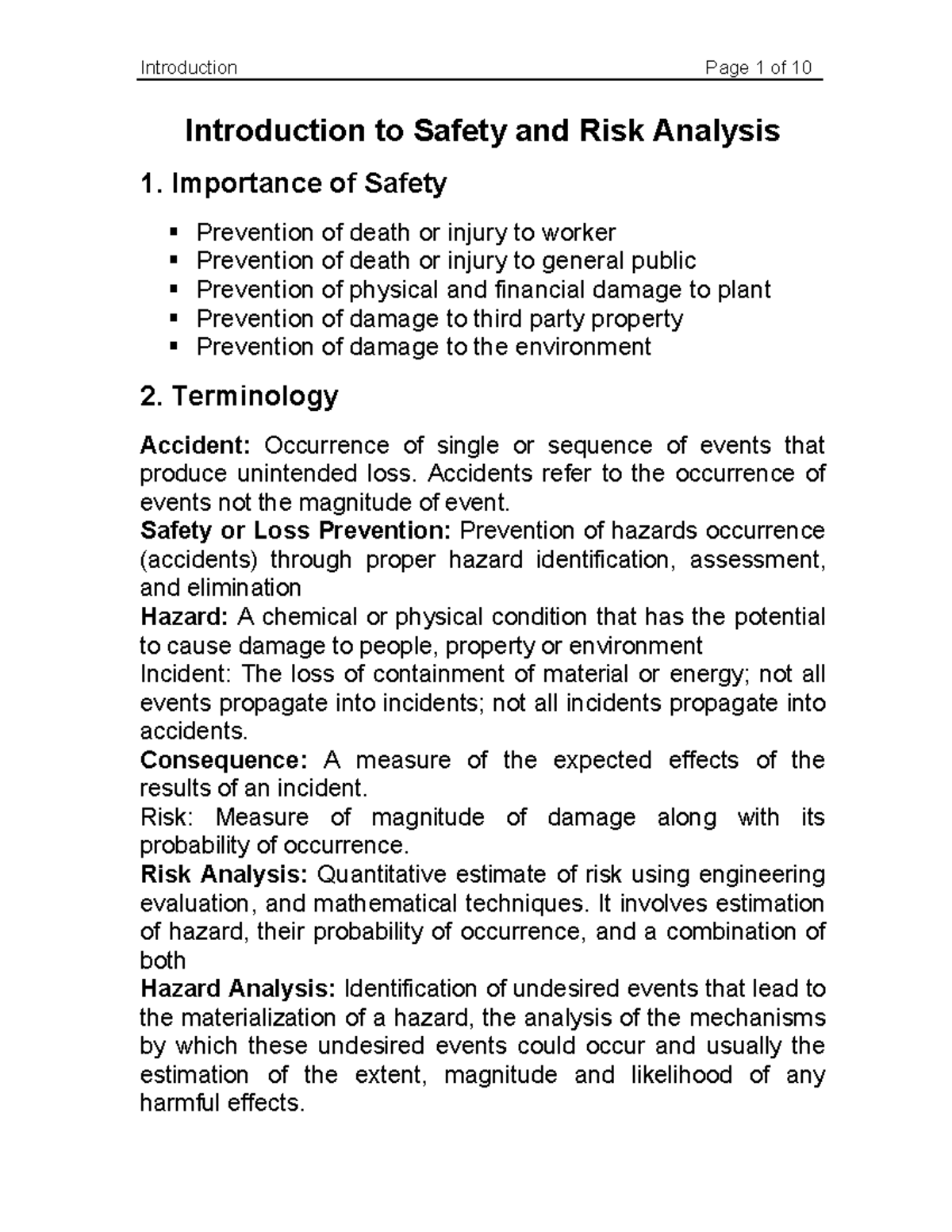 Utf8 introduction-safety-loss-prevention 2012 - Introduction to Safety ...
