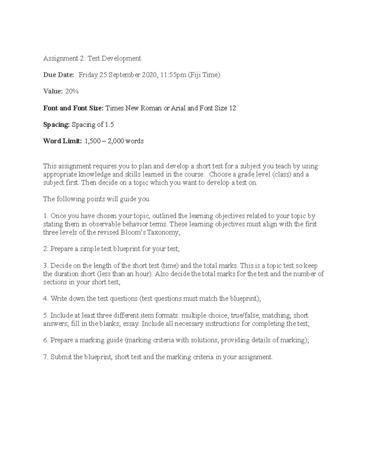 ED154 Assignment 2 - JHHCVJHVJV,JVCJV.VC.HV - Assignment 2: Test ...