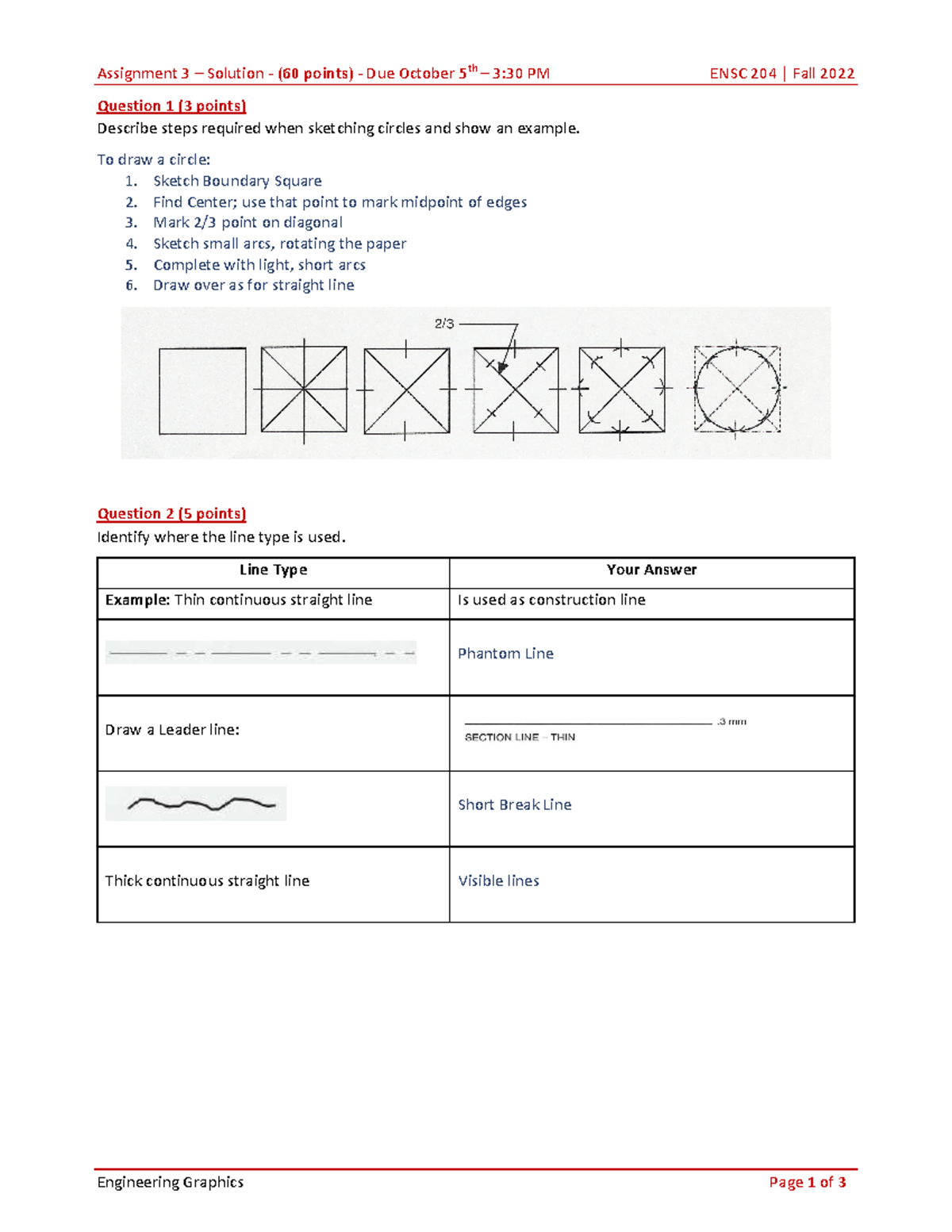 Assignment 03-Solution-ENSC204 - Assignment 3 – Solution - (60 points ...