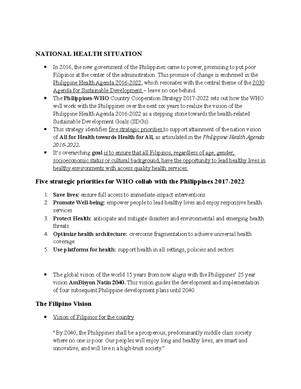 National Health Situation - NATIONAL HEALTH SITUATION In 2016, the new ...