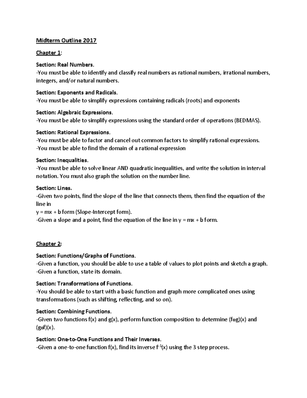 MATH 102 - Midterm Outline. pdf - Warning: TT: undefined function: 32 Midterm Outline 2017 ...