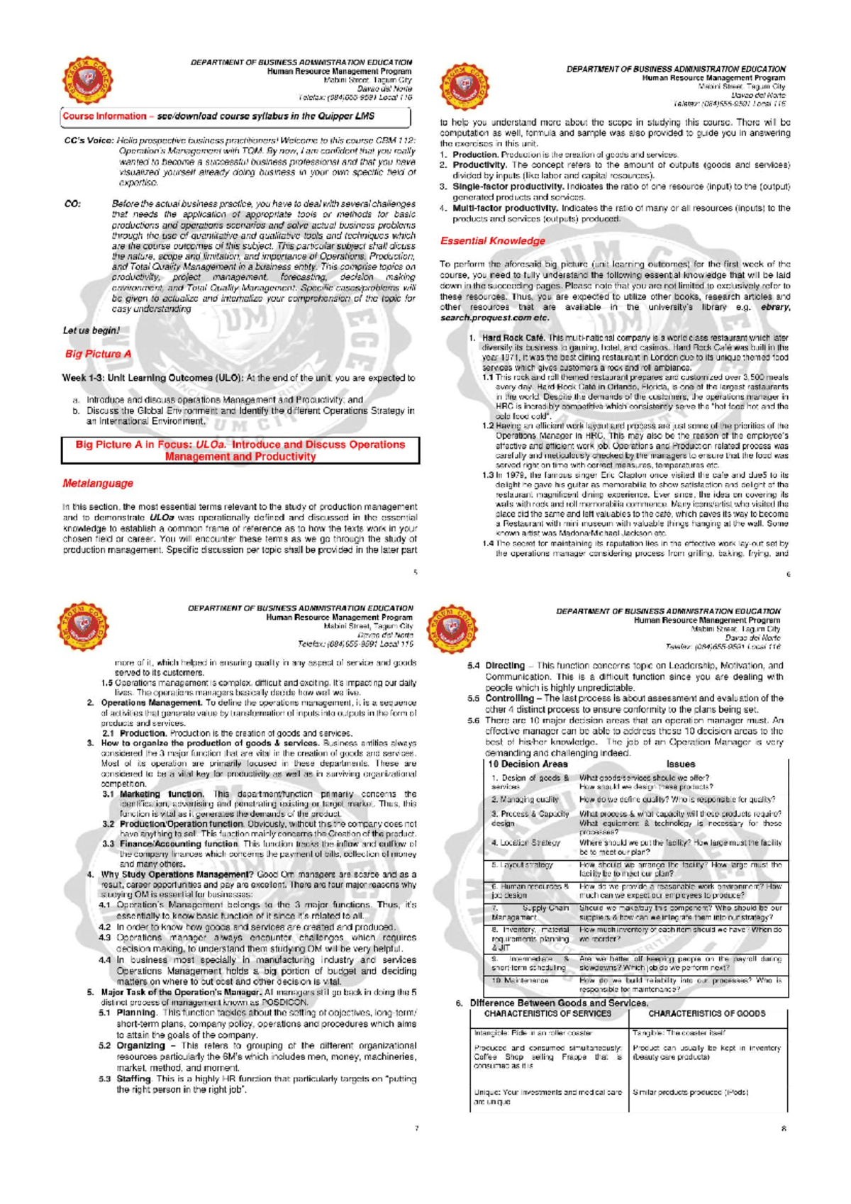 CBM Handouts - Hand-outs/ Notes - BS accountancy - Studocu