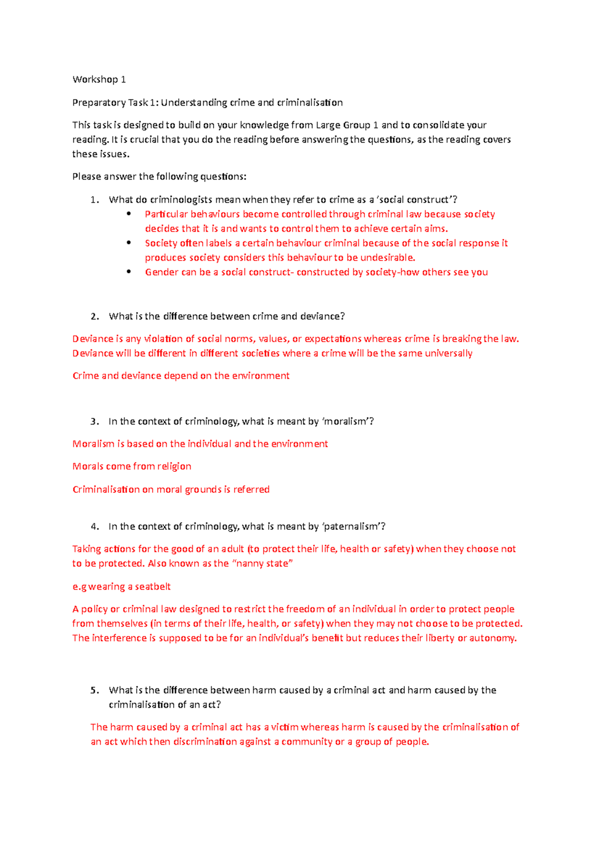 Workshop 1 - Workshop 1 Preparatory Task 1: Understanding crime and ...