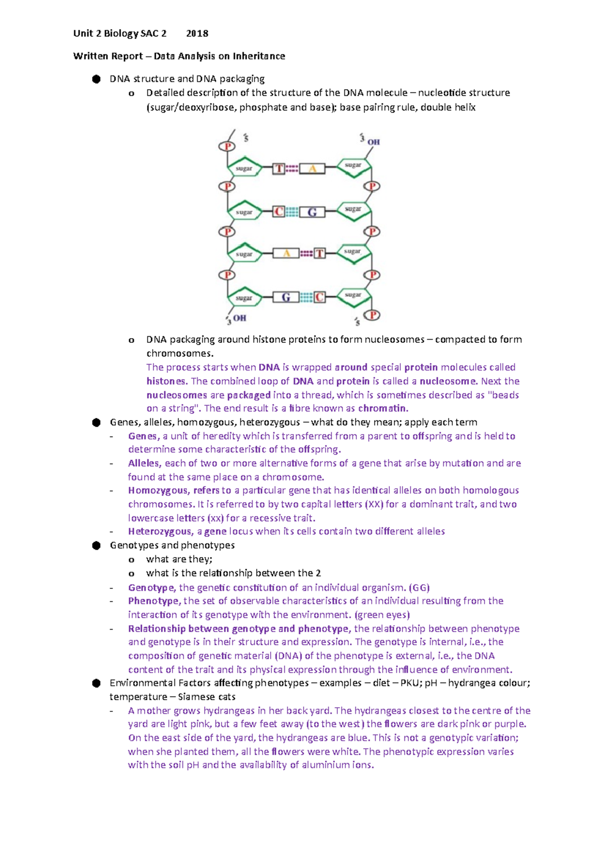 SAC 2 Revision 2018 - These are the notes from biology unit 2 notes ...