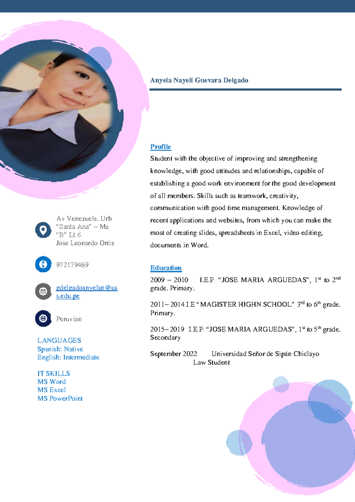 Guevara Delgado PA2 I2 - ingles - Anyela Nayeli Guevara Delgado Profile Student with the ...