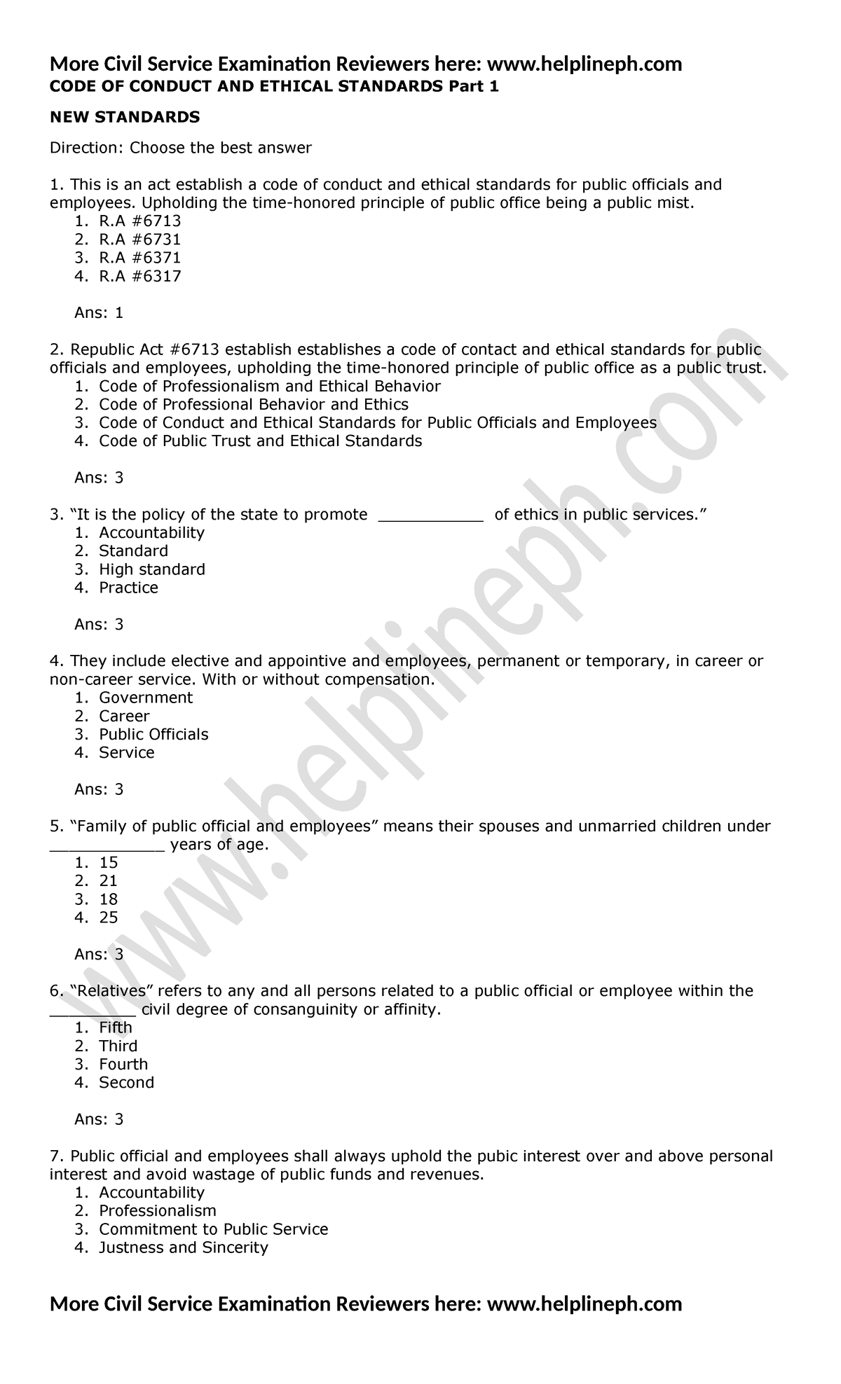 Code of Conduct and Ethical Standards Part 1 1 - CODE OF CONDUCT AND ...