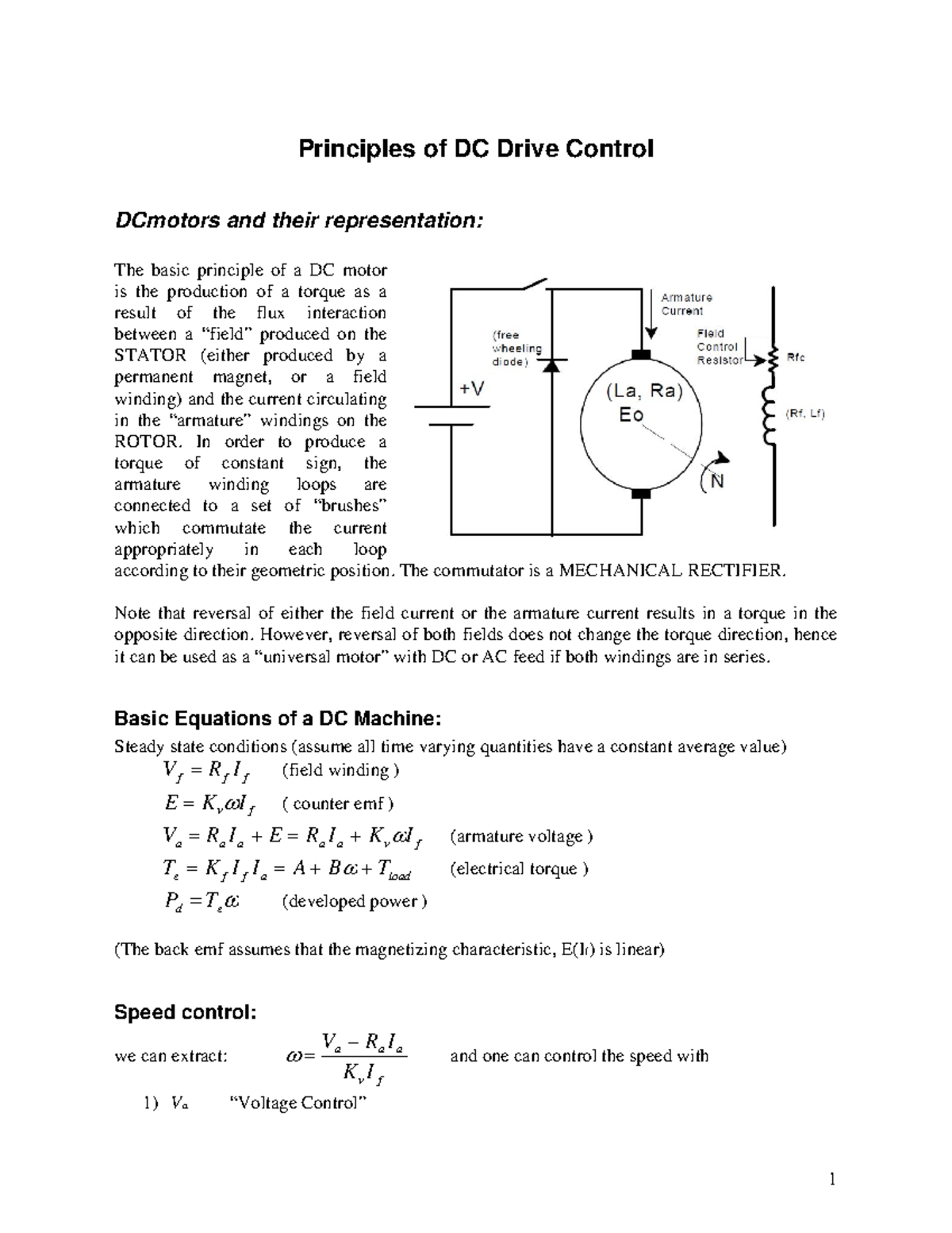 8-Principles of DC Drive Control 2 - Principles of DC Drive Control ...