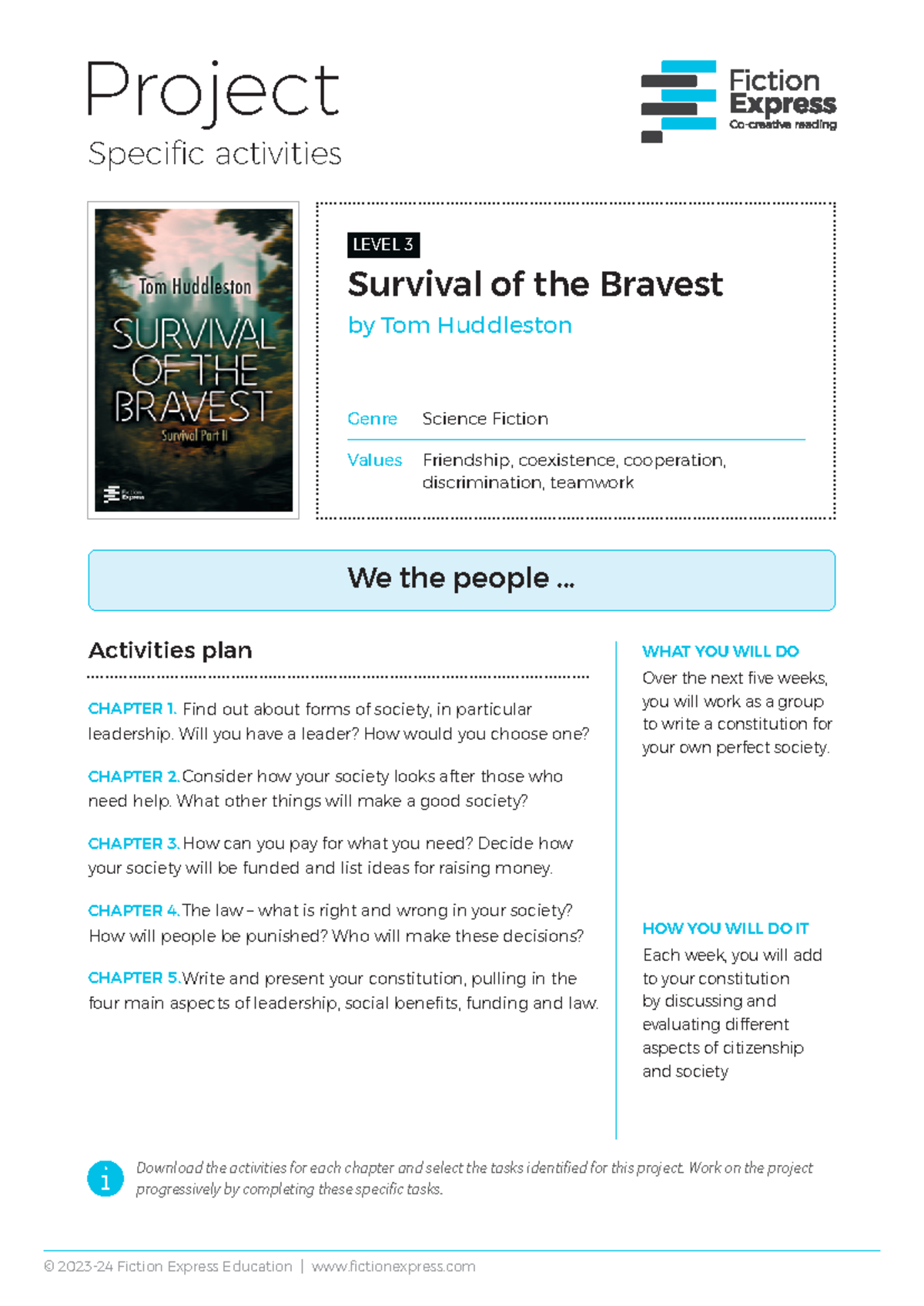 Project sheet survival of the bravest - Specific activities LEVEL ...