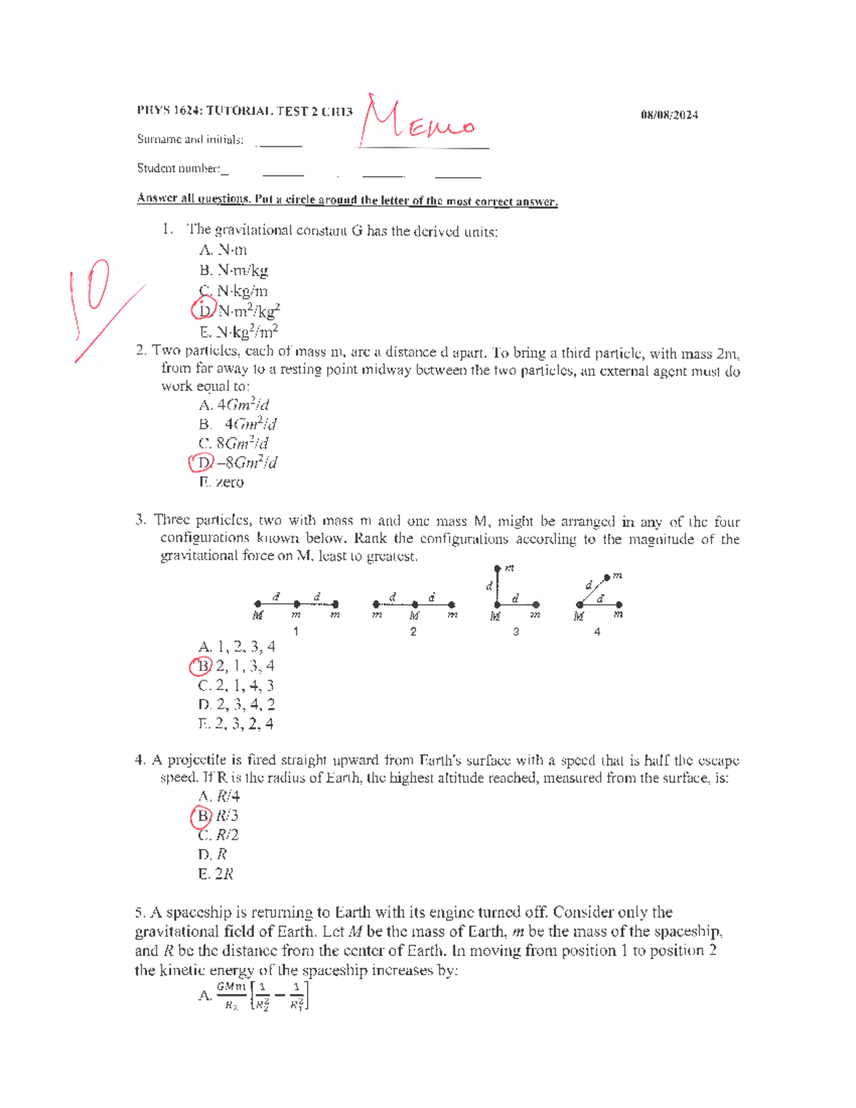 MEMO TUTS 2 CH13 - This tutorial work and memo for chapter 13 - PHYS ...