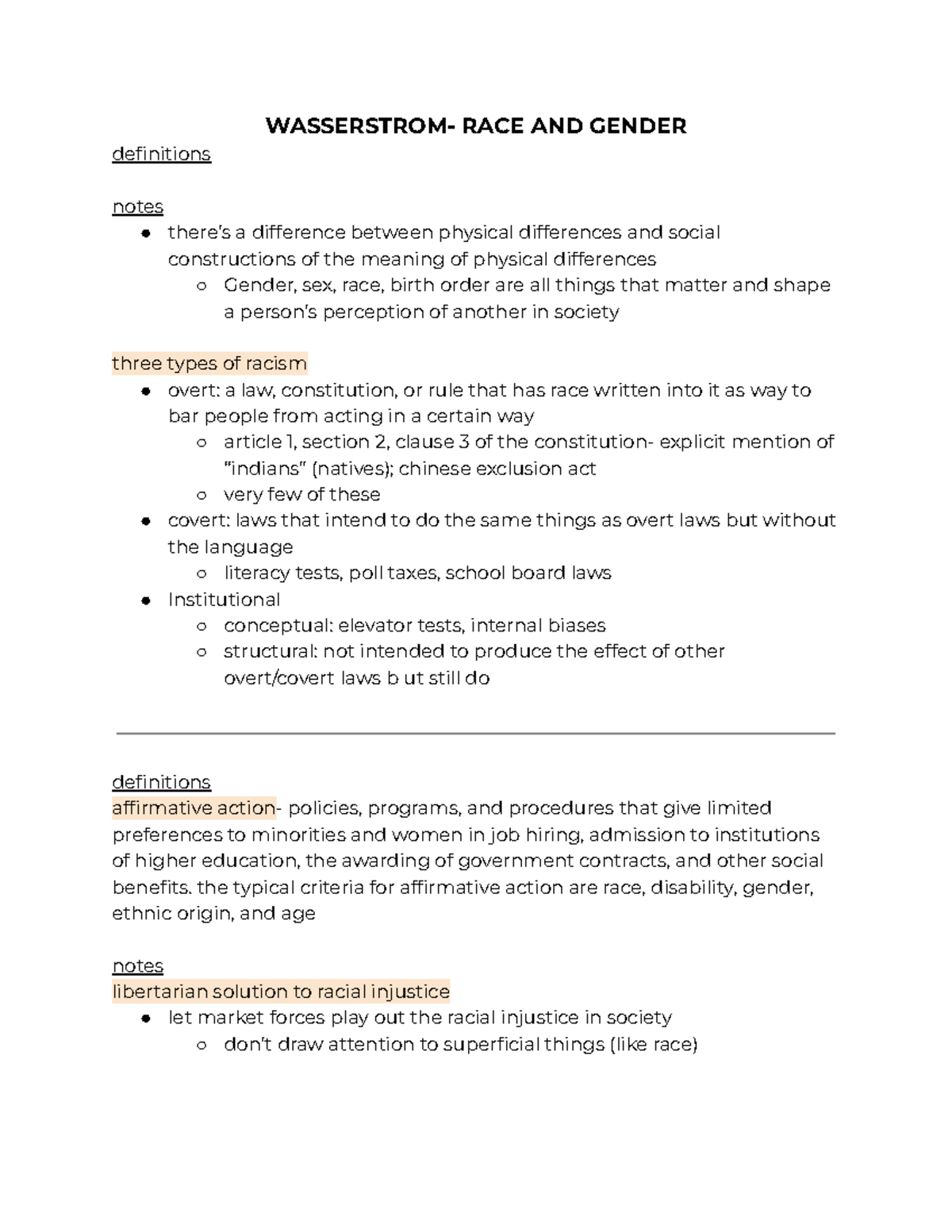 wasserstrom race and gender - WASSERSTROM- RACE AND GENDER definitions ...
