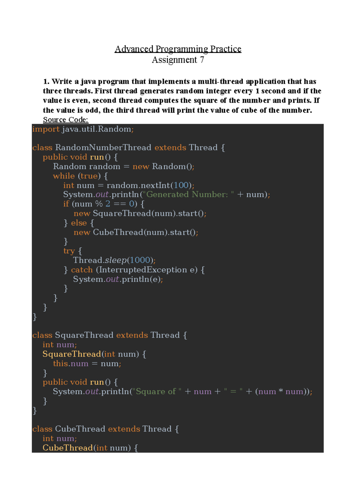App Assignment 7 Advanced Programming Practice Assignment 7 Write A Java Program That