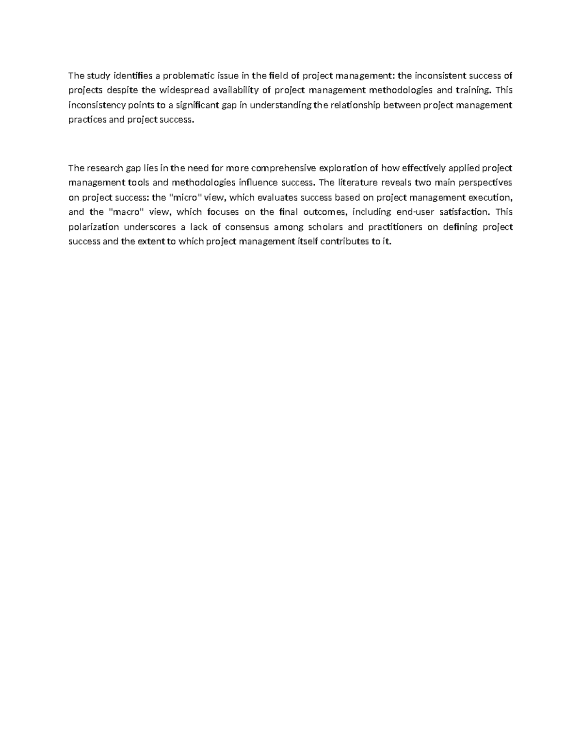 Problematic Issue and Research Gap - The study identifies a problematic ...