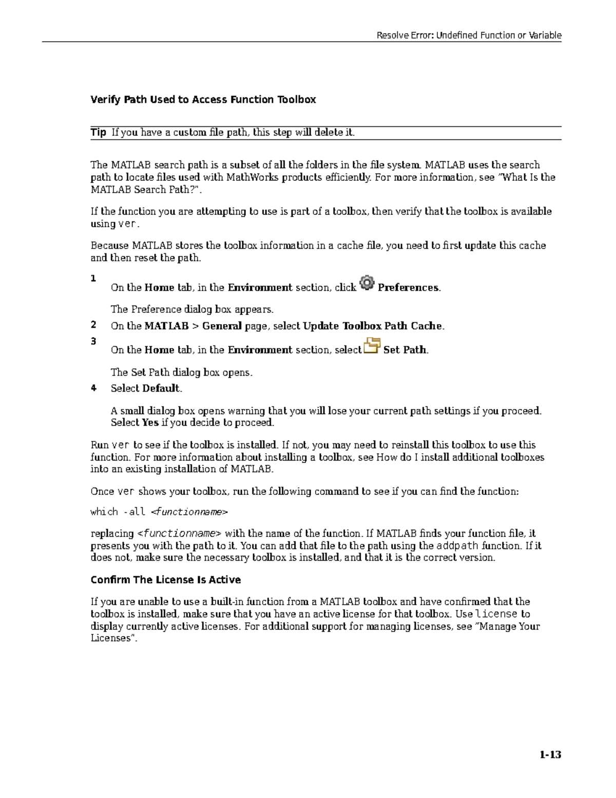 Matlab Prog 6 Verify Path Used To Access Function Toolbox Tip If You Have A Custom File Path