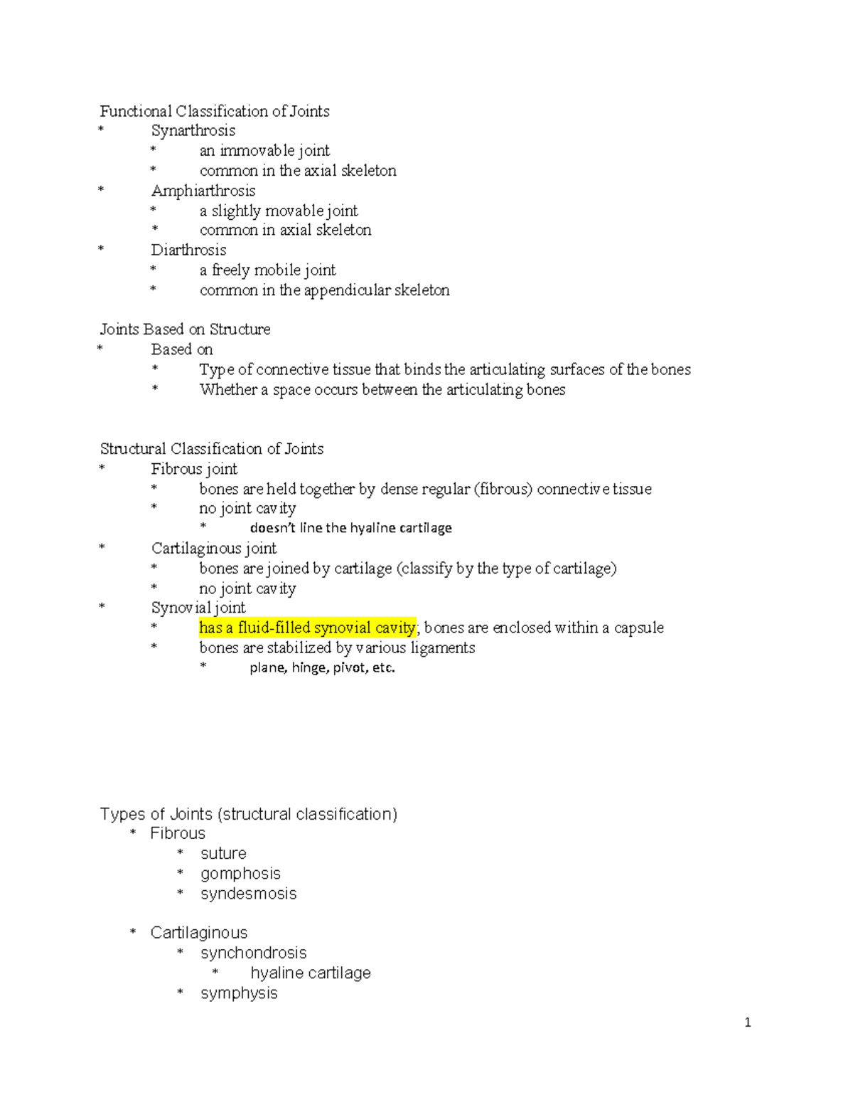02 Articulations And Intro To Muscle Tissue MJB Functional 