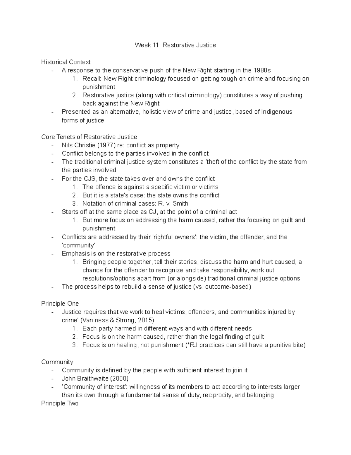 Crm 102 Week 11 Lecture Notes And Textbook Summaries Split Per Topic And Week For Introduction 6371