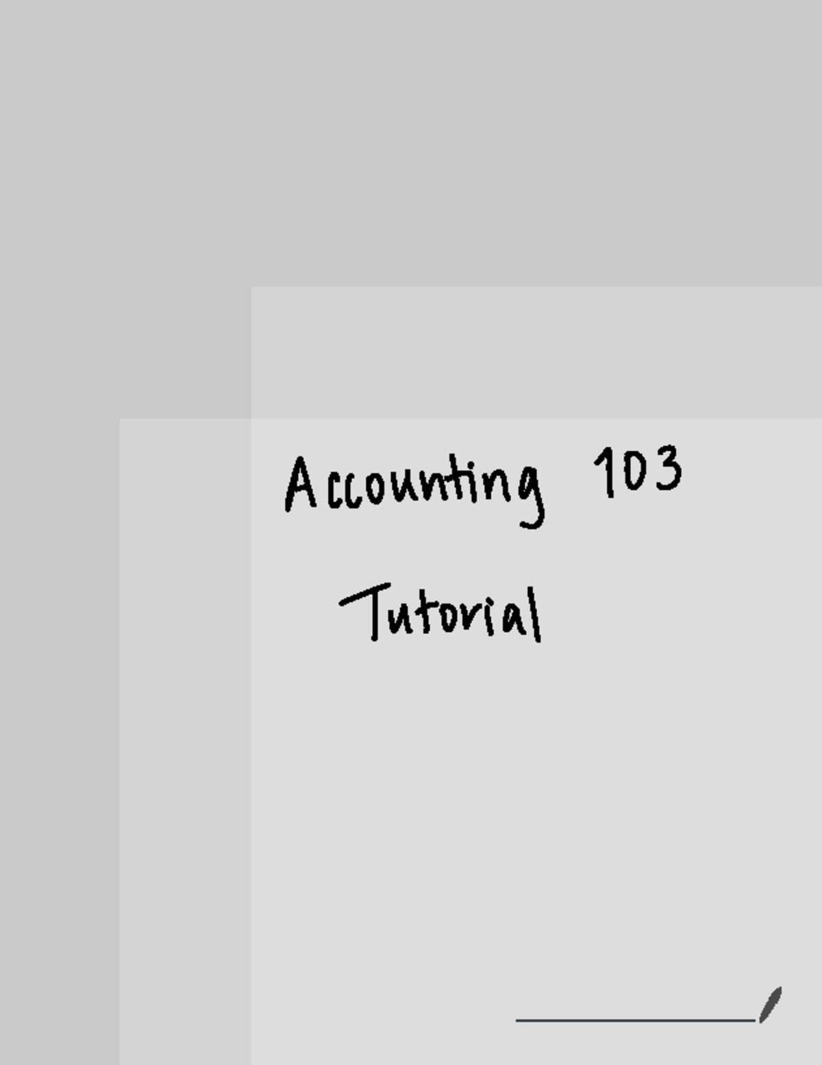 Acct103 Tutorials wk 7-9 - Accounting 103 Tutorial Tutorial 8 - Thursday 21 September Compare ...