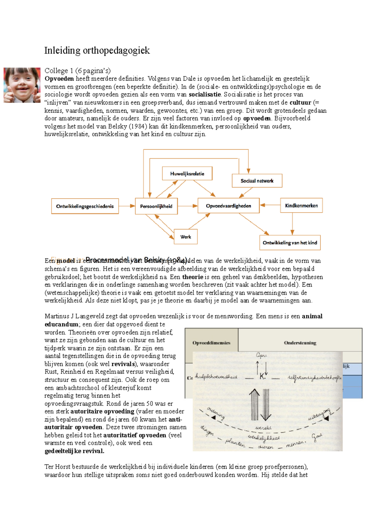 Orthopedagogiek colleges - Inleiding orthopedagogiek College 1 (6 ...