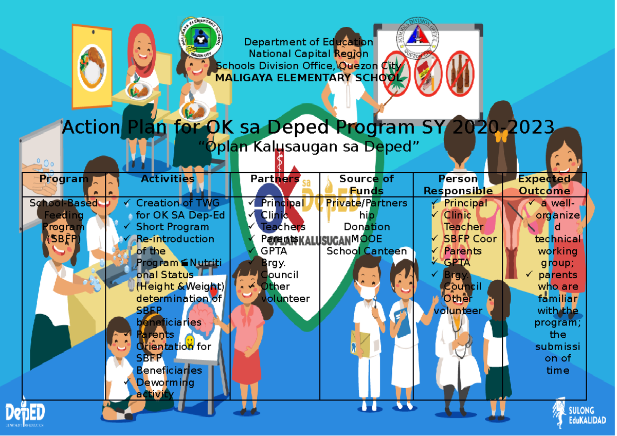 OK SA Deped Action PLAN - Department of Education National Capital ...