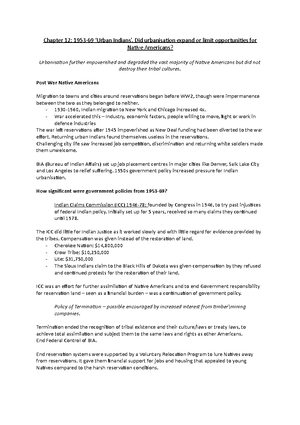 Chapter 13 NA notes - Chapter 13: 1970-92 ‘A people apart’? How much ...