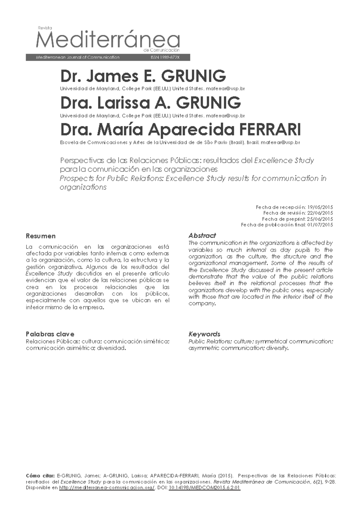 C4 Perspectivas en las relaciones publicas - Cómo citar: E-GRUNIG ...