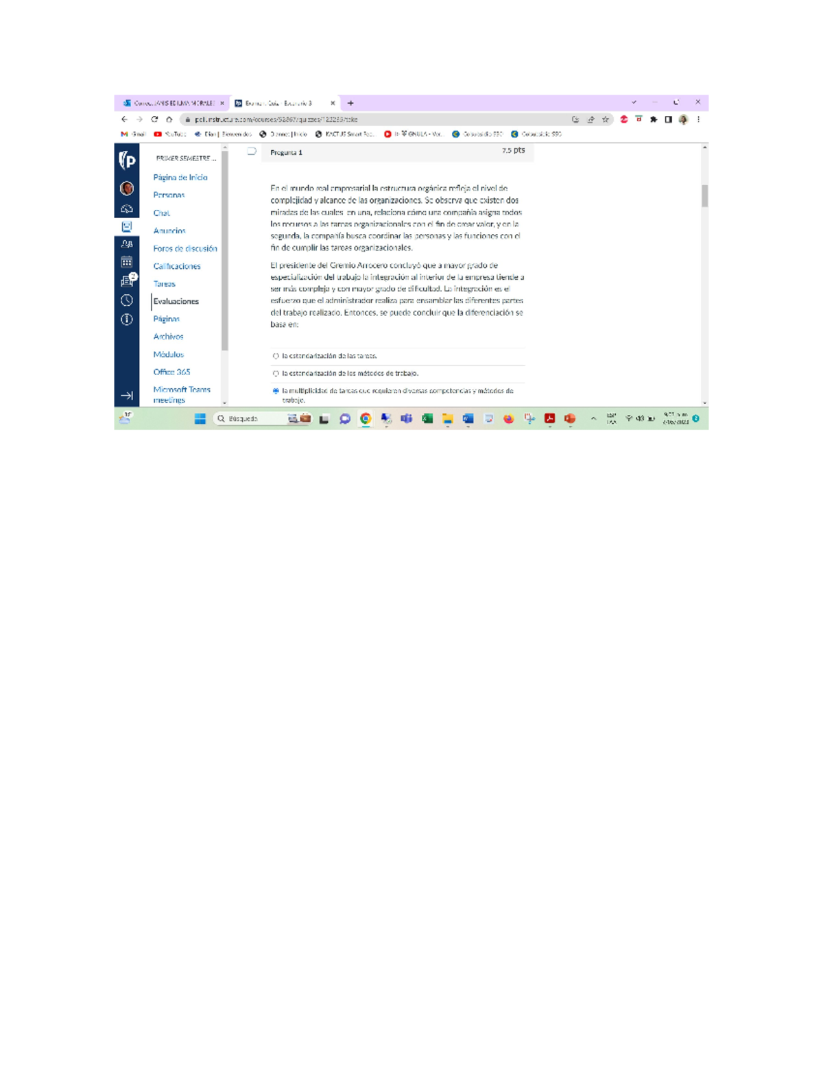QUIZ Escenario 3 - ........... - Proceso Administrativo - Studocu