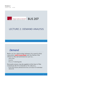 Ch03 Lecture 2 Demand - Practice questions - CHAPTER 3 DEMAND ANALYSIS ...