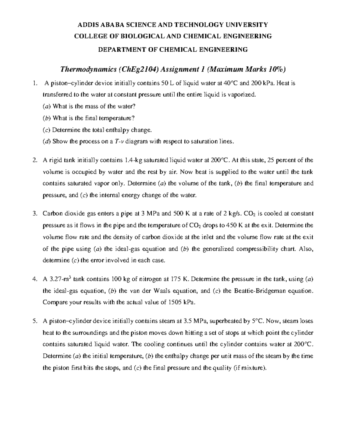 Thermo I Assignment 1 - microprossor and intrface - Studocu
