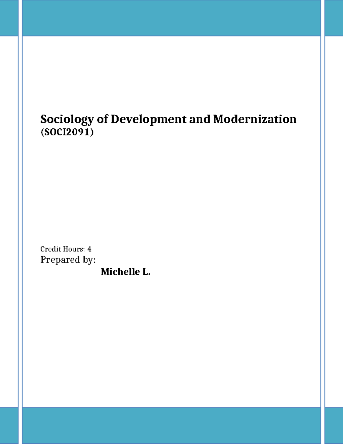 Development and society-1 - Sociology of Development and Modernization ...