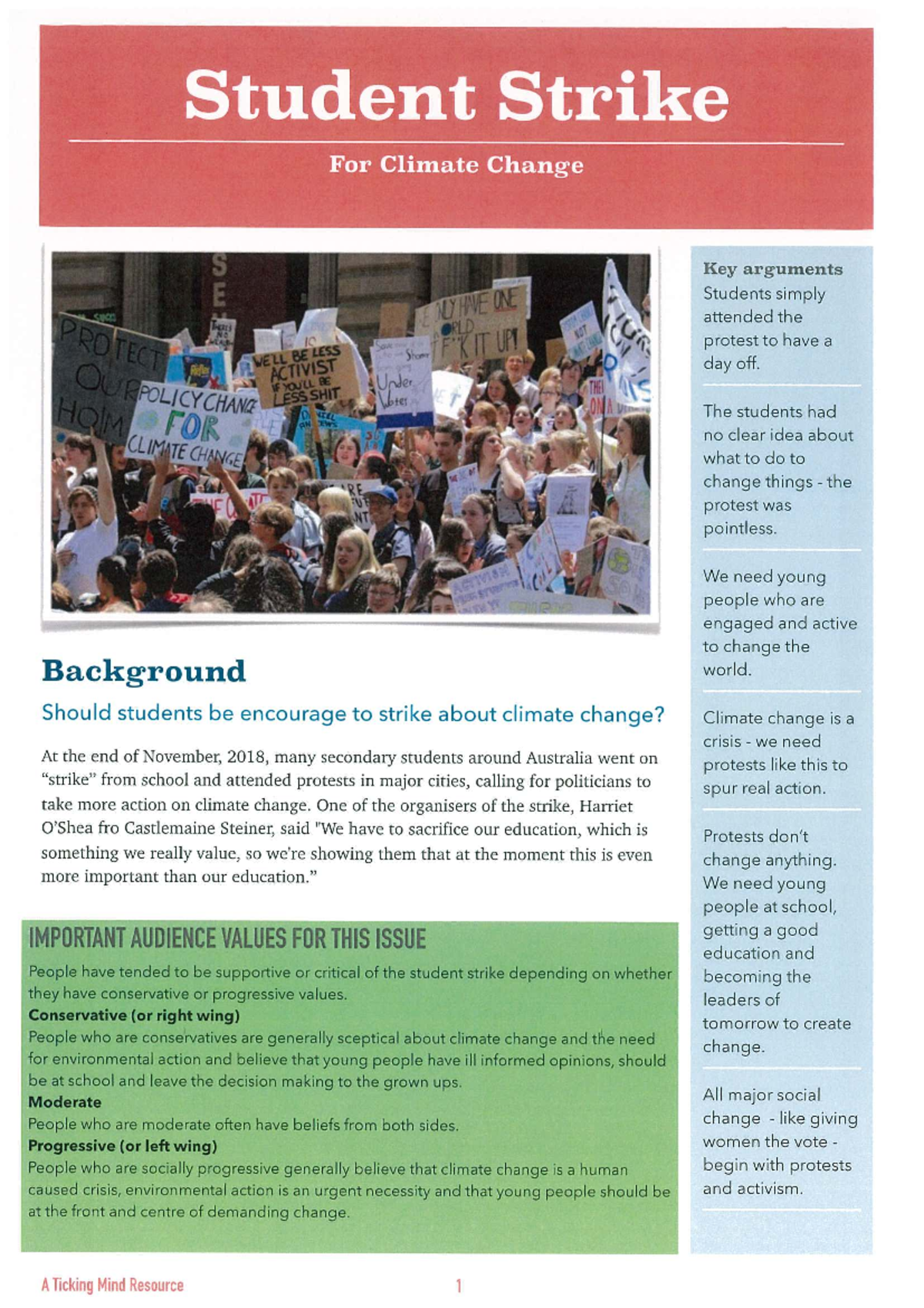 Student Strike article Model Response - Background to publication: The ...