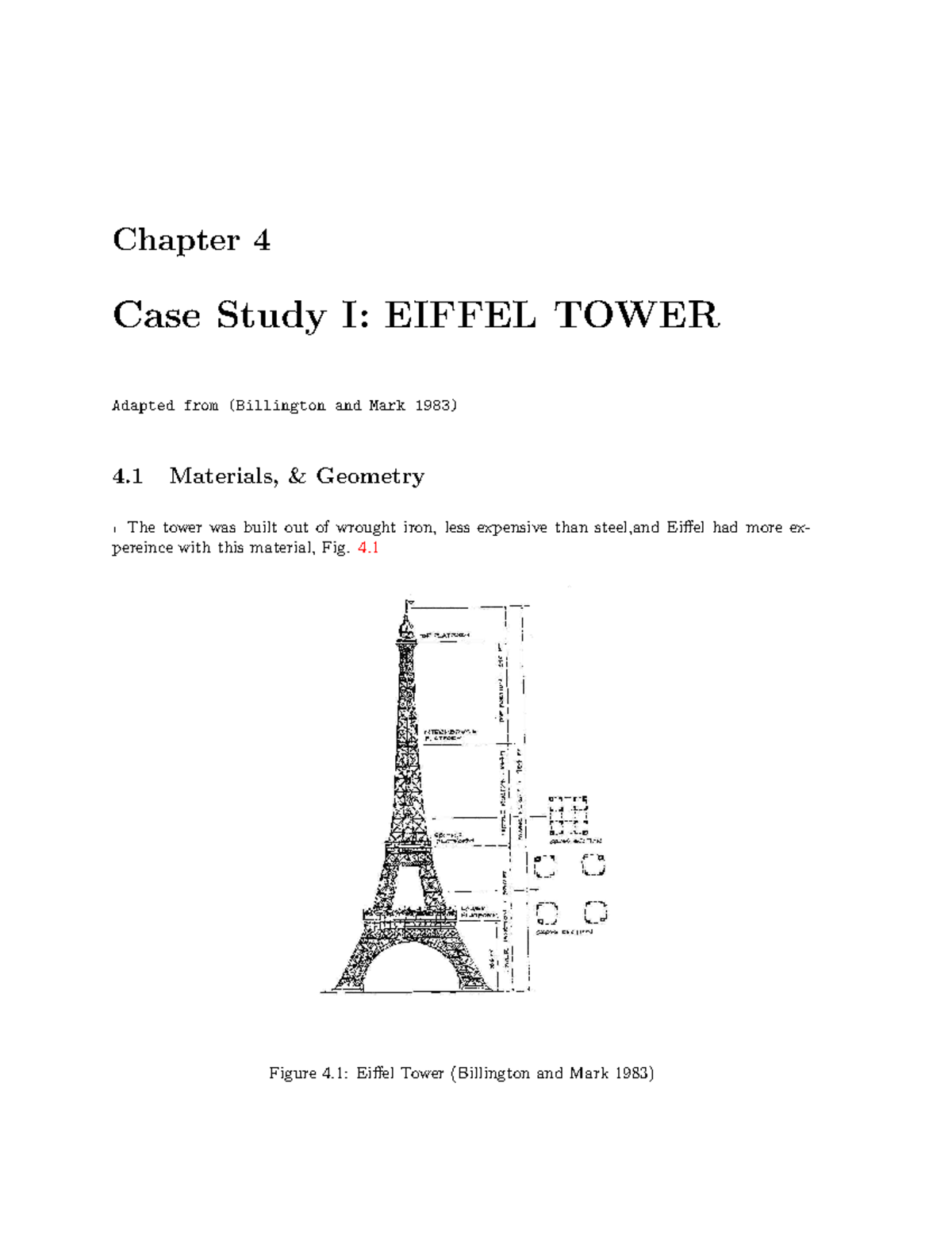 Structural Engineering CH4 - Draft Chapter 4 Case Study I: EIFFEL TOWER ...