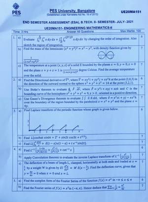 Engineering Mathematics II - Engineering Mathematics-II Practice ...